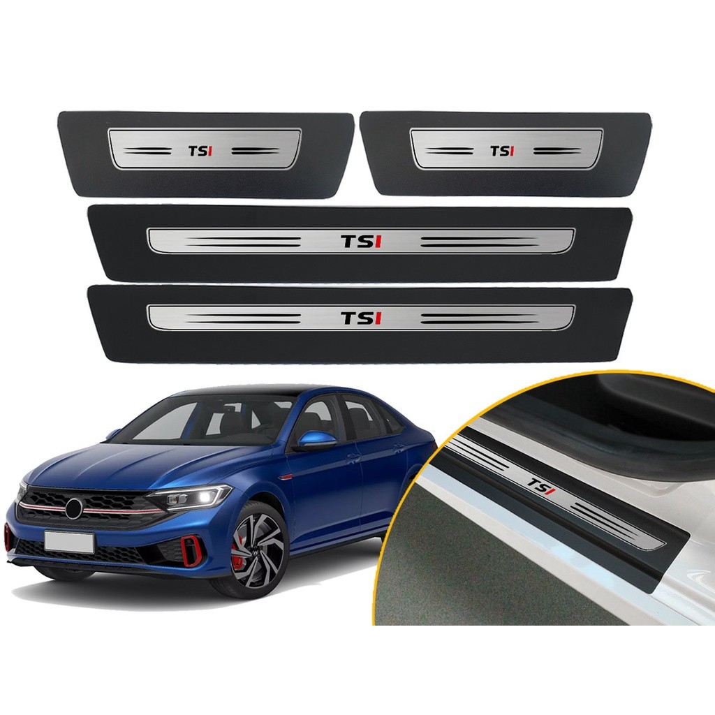 Jogo De Soleira Adesiva Porta Modelo Drop Carro Jetta TSI 2011 2012 ...