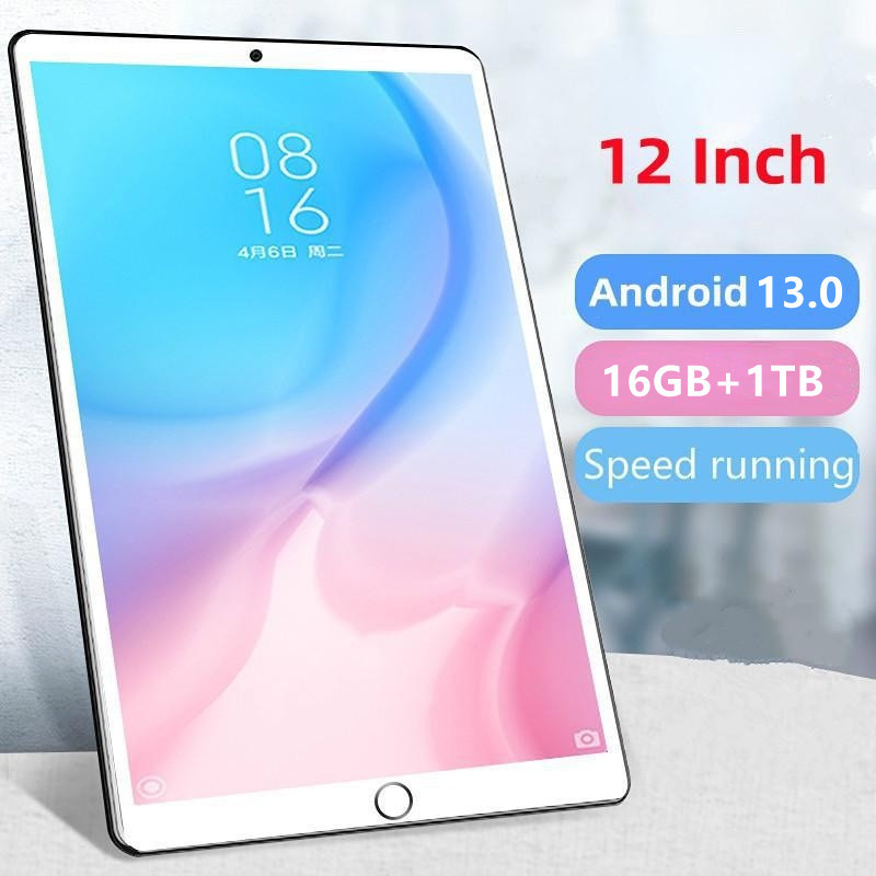 Tablet PC 2024 Novo 12 Polegada 16GB + 1TB 4G/5G Chamada WiFi Máquina ...