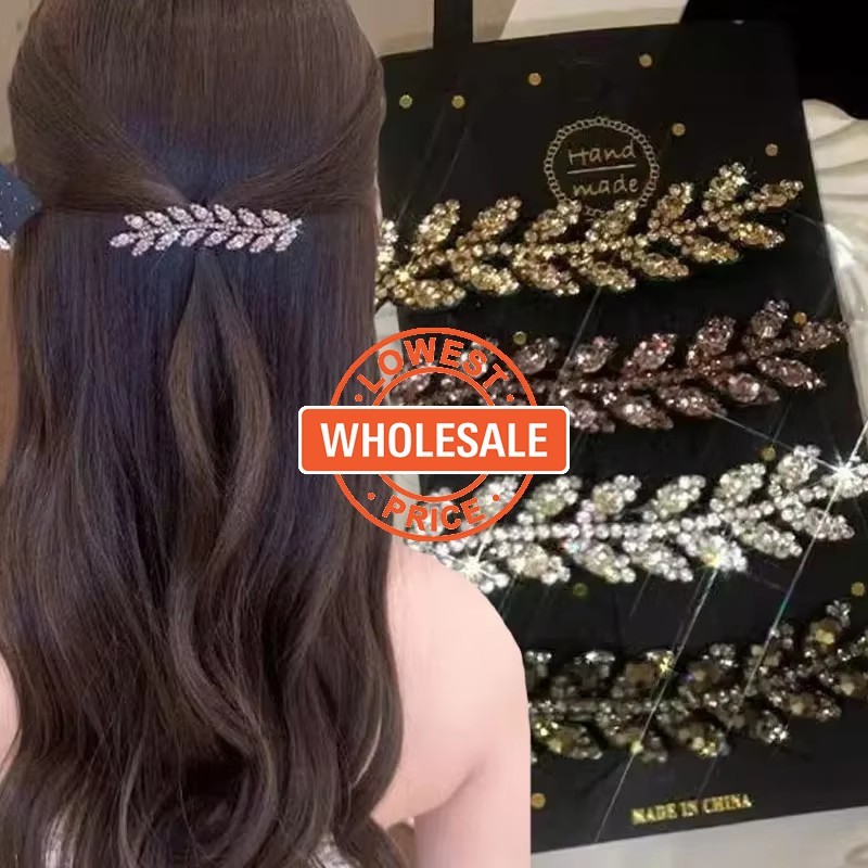 [Atacado] 2 Peças De Grampo De Cabelo De Trigo Com Strass – Acessórios ...