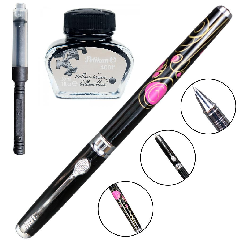 Caneta Tinteiro Yiren + Tinta Para Tinteiro + Conversor | Shopee Brasil