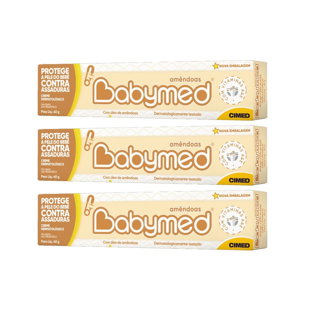 3 Unidades - Babymed Amêndoas - Pomada para Prevenção de Assaduras ...