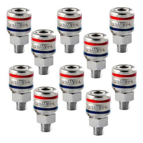 Kit 10 Engate Rápido De Ar 1/4 Rosca Macho Npt Compressor Ar | Shopee Brasil