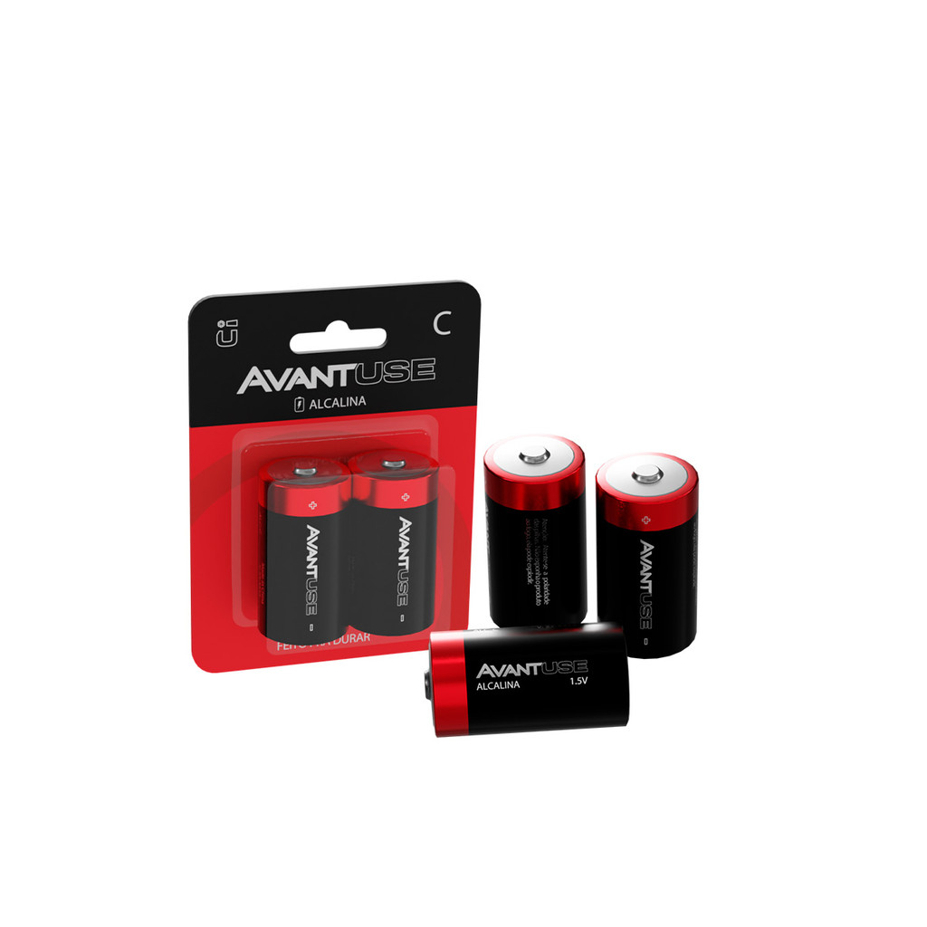 PILHA AVANT ALCALINA C | Shopee Brasil