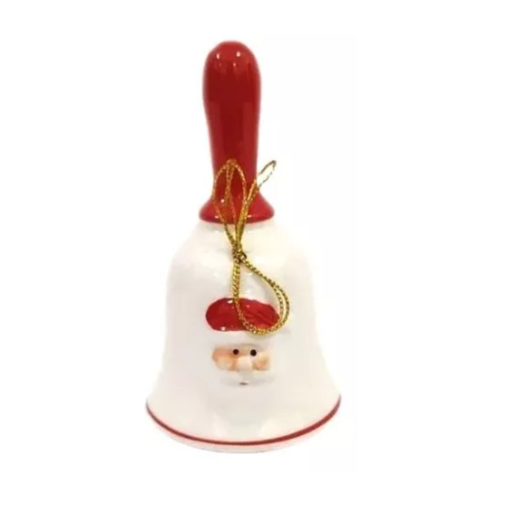 Enfeite De Natal Cerâmica Sino Papai Noel Natalino Porcelana 12,5cm ...