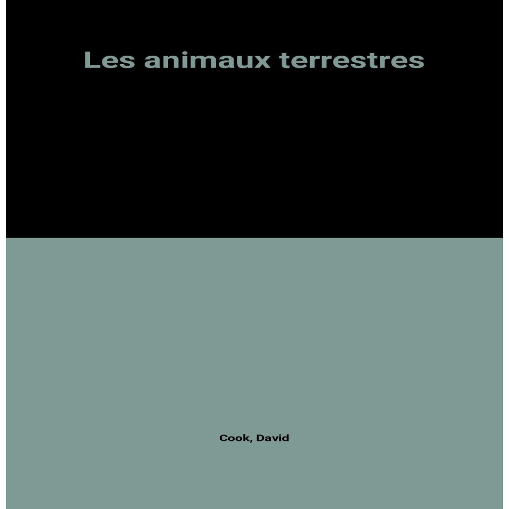 les animaux terrestres autor david cook | Shopee Brasil