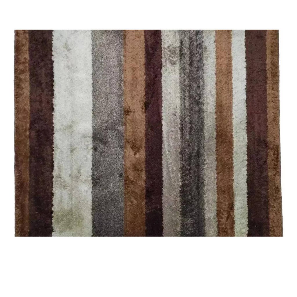 TAPETE APOLO - 2,00 X 3,50 - LISTRADO CAPUCCINO - PRATA TEXTIL | Shopee ...