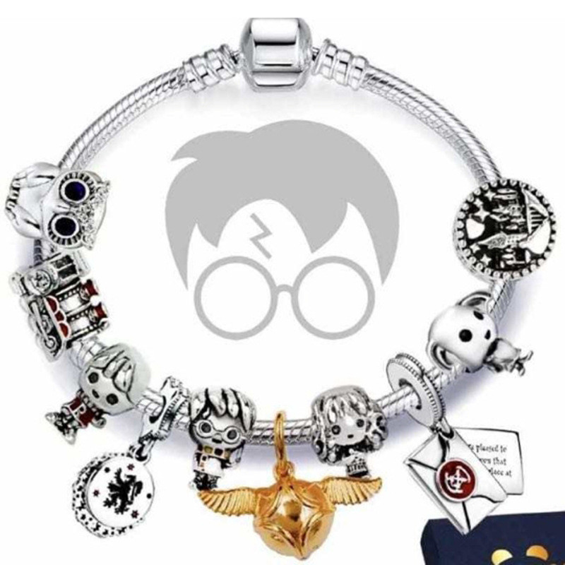 Pulseira Pan Harry Potter Berloque Charm Com Charme Corrente De Anjo ...