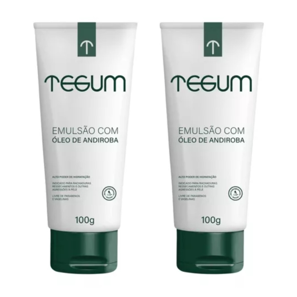 Kit 2un Creme Hidratante Tegum Loção Emulsão Com Óleo De Andiroba ...