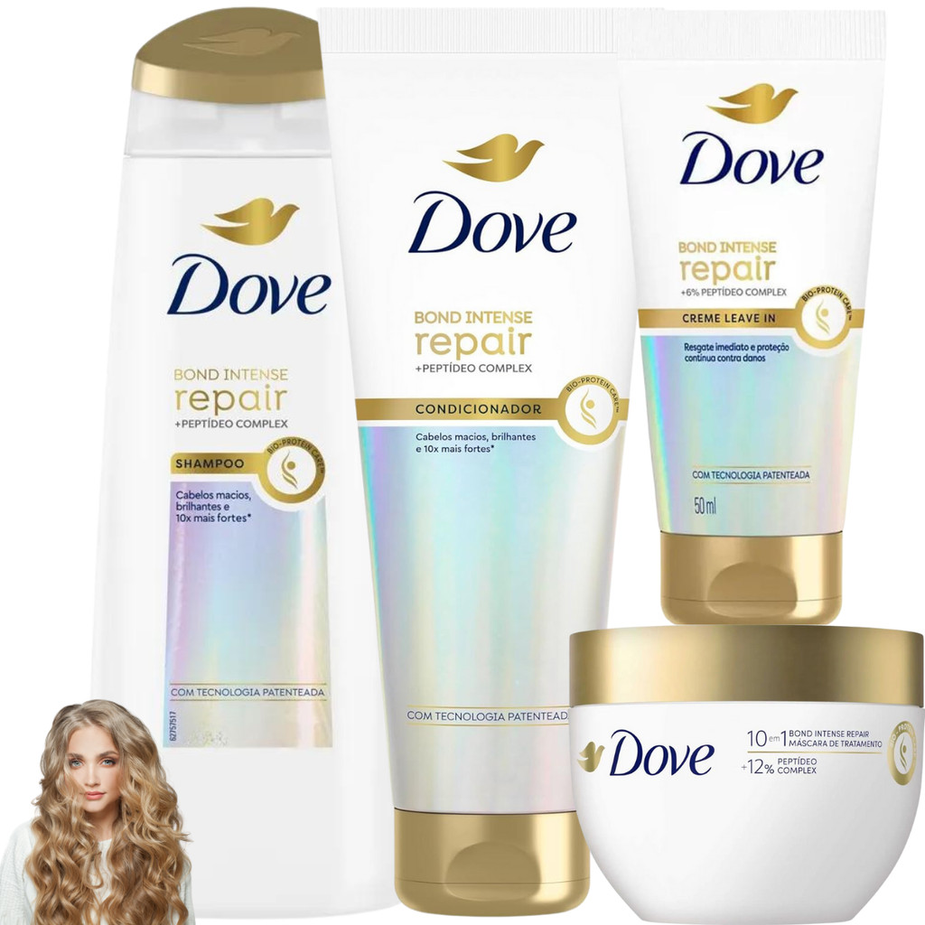 Kit Dove Tratamento Intense Repair Bond Leave In Milagroso Reparação ...