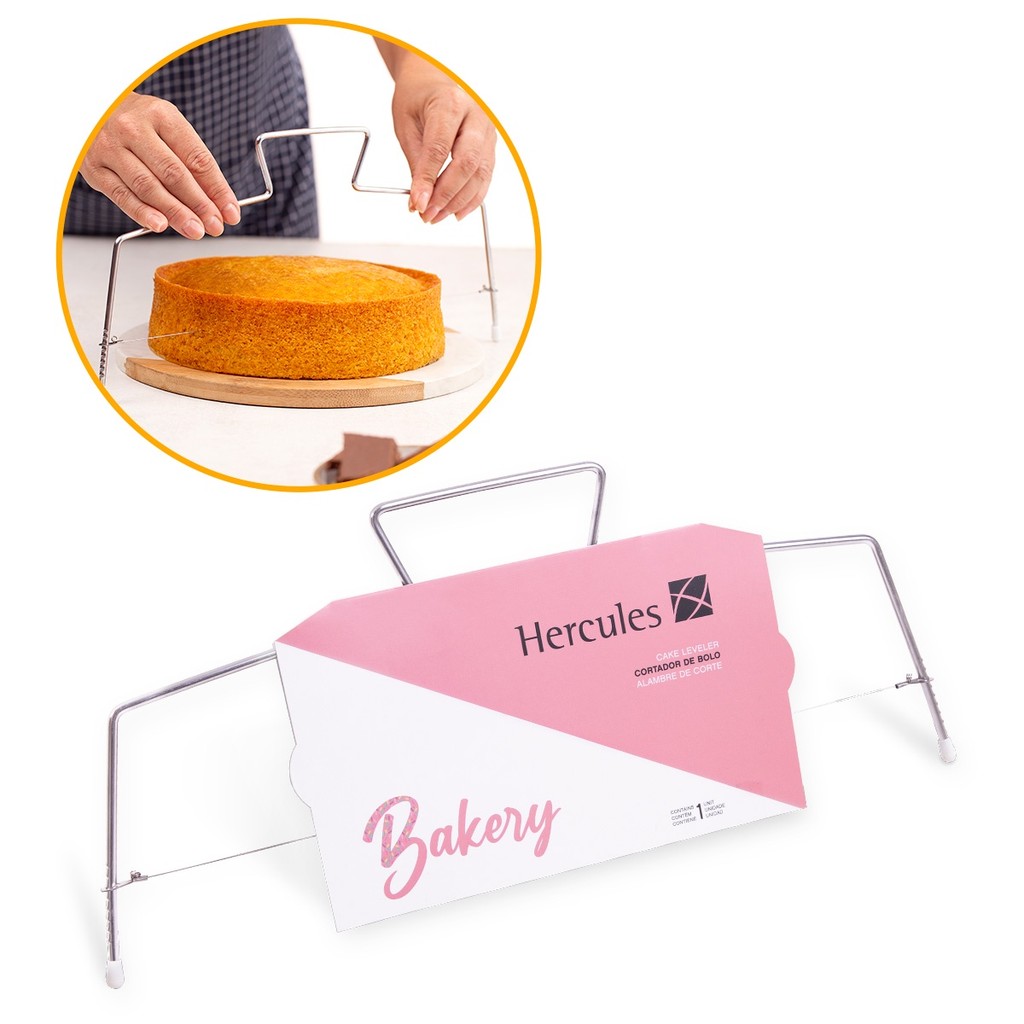 Cortador de Bolos Hercules Bakery Aço Inox 34x16 cm 8 estágios de ...