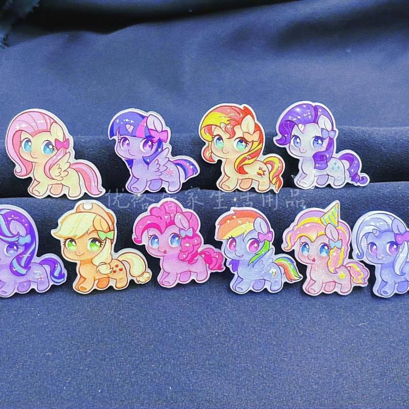 Broche de unicórnio arco-íris fofo My Little Pony Biqi Broche de ...