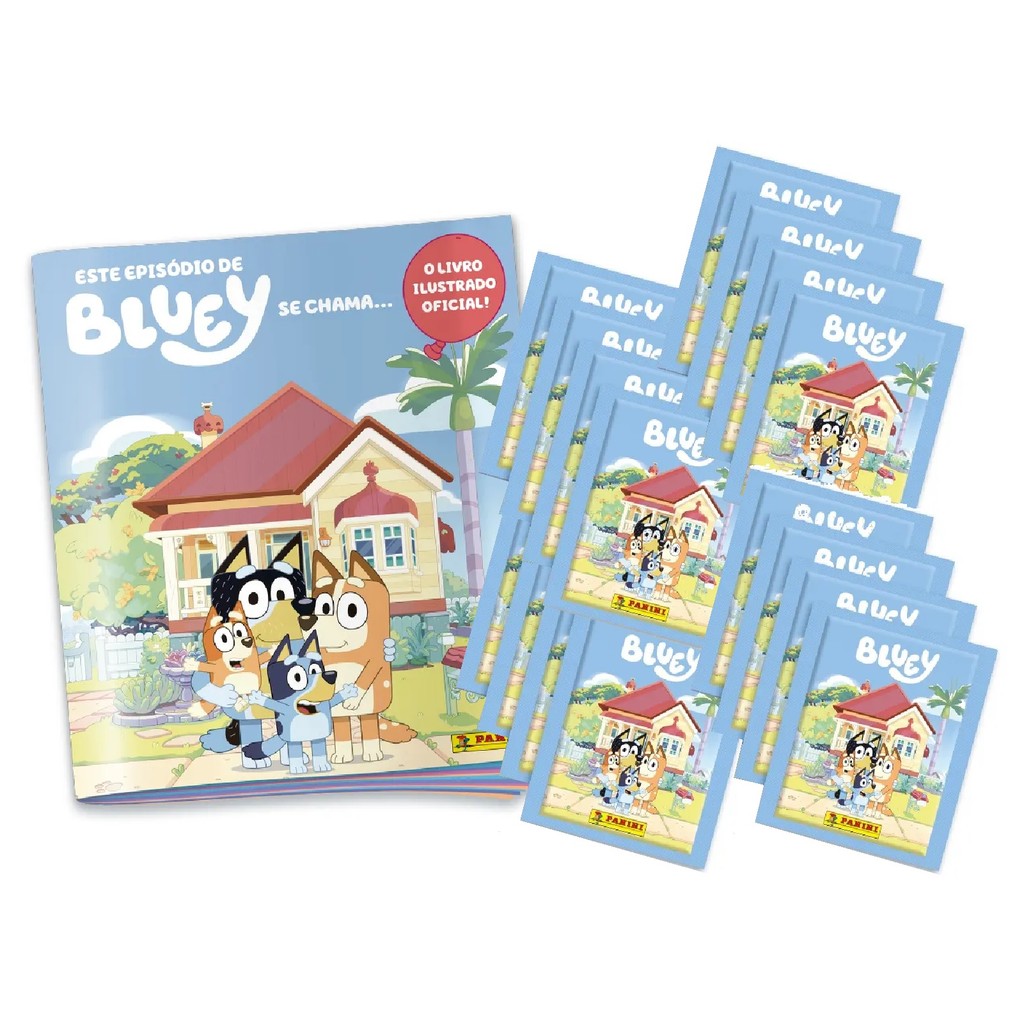 Álbum Bluey com 100 figurinhas Bluey (20 envelopes) | Shopee Brasil