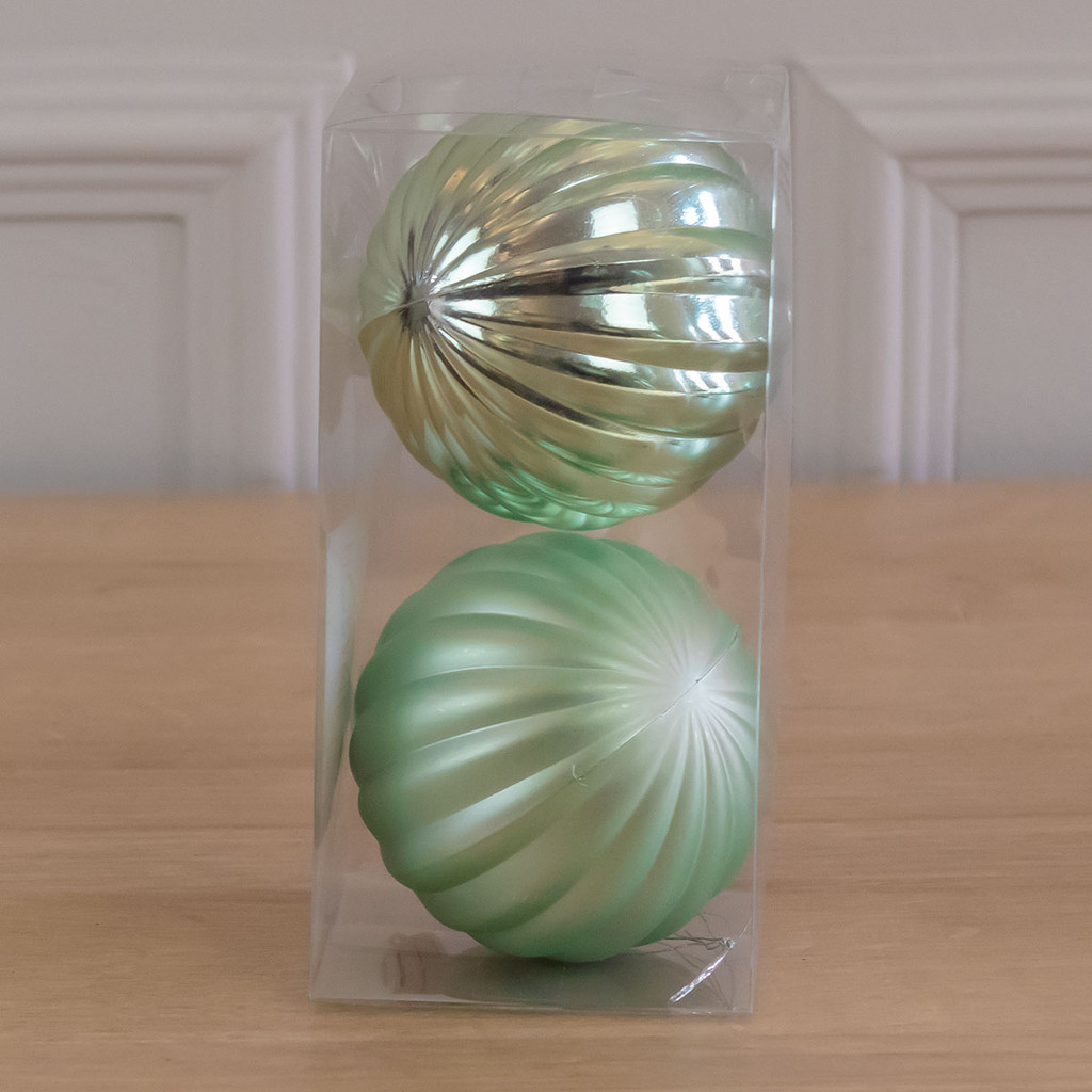 Bola de Natal Decorada No Pvc C/2 Un Verde 8cm (Florarte) | Shopee Brasil