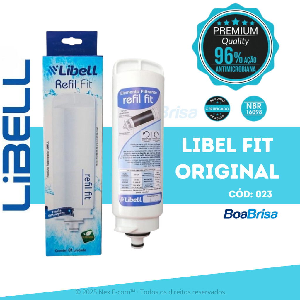 Refil Filtro Purificador de Água Original – Compatível Libell Fit e ...