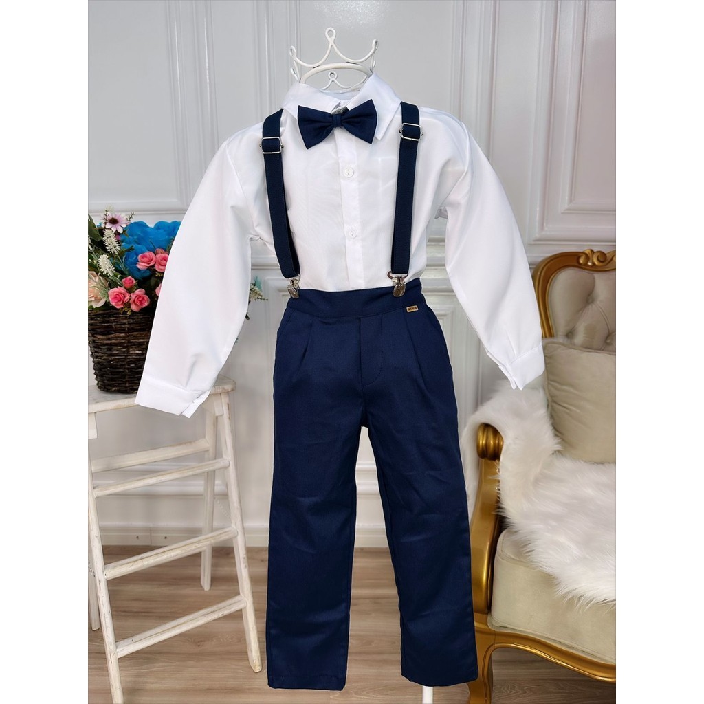 Conjunto Social Para Príncipes Pajem Formaturas Camisa Gravata e Calça ...