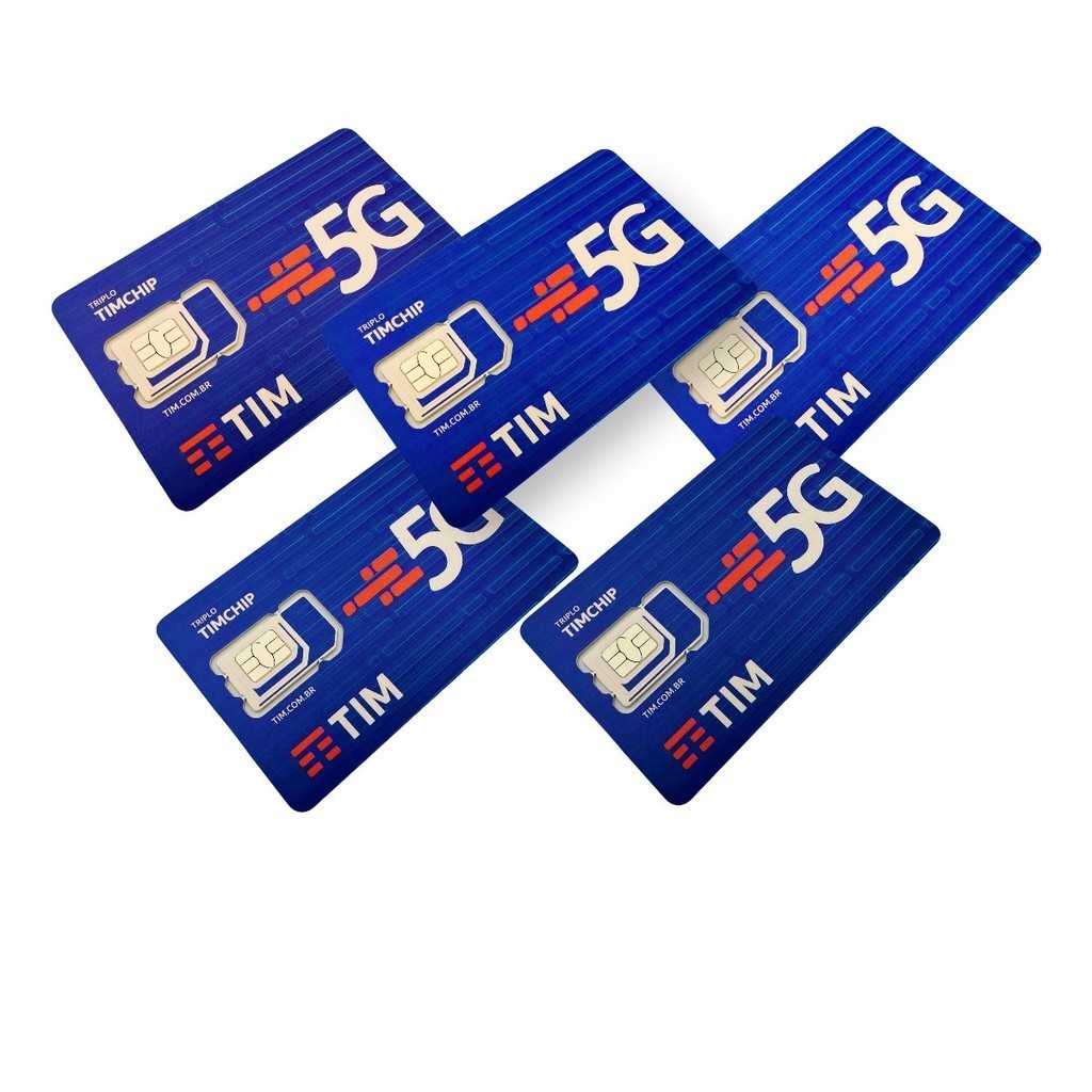 Kit 5 Chip Tim 5G Triplo Corte DDD do 11 ao 99 | Shopee Brasil
