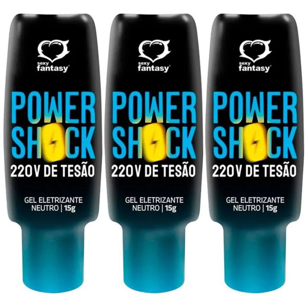 Power Shock 220 V De Tesão Gel Vibrador Líquido Eletrizante Neutro 15g ...