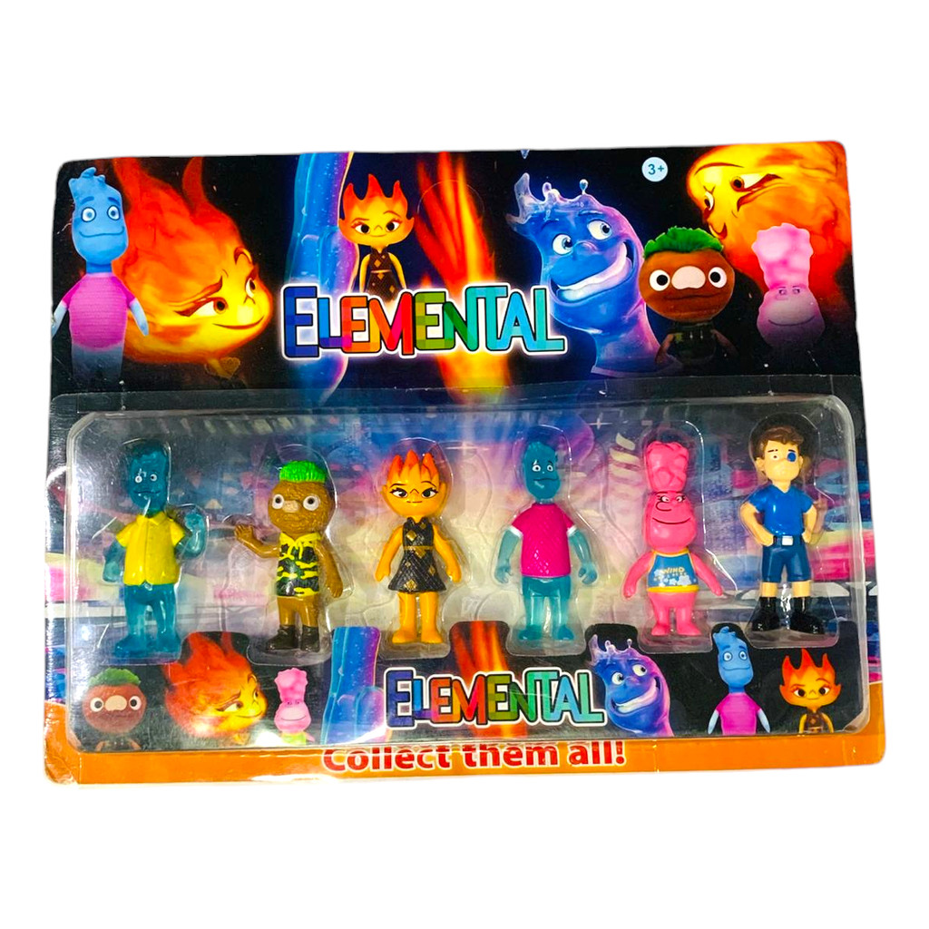 Kit 6 Bonecos Filme Elemental City Desenho Elementos | Shopee Brasil