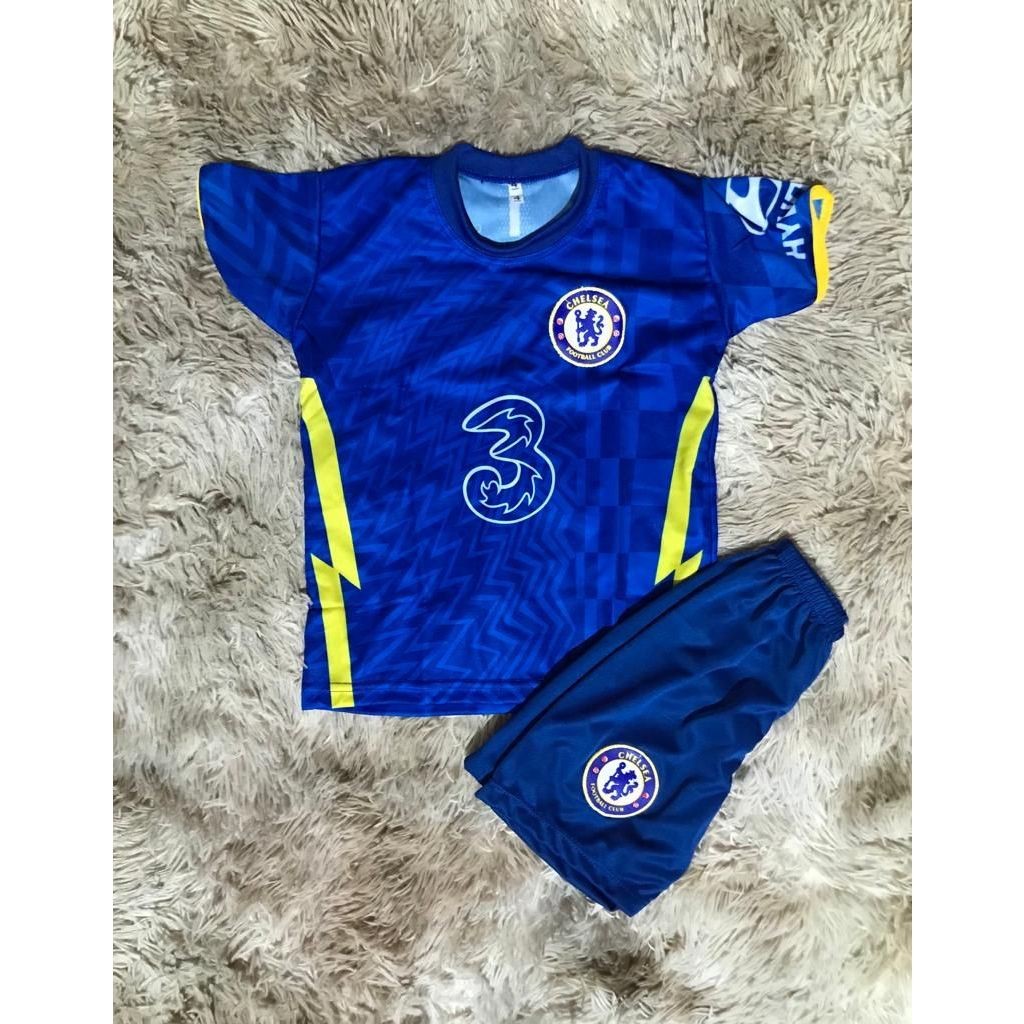 Kit Conjunto Infantil e Juvenil Time De Futebol Chelsea | Shopee Brasil