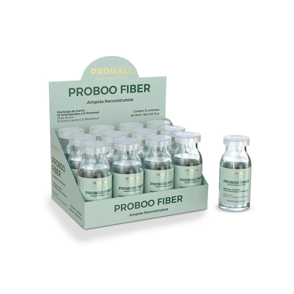 Caixa Ampola Proboo Fiber - Reconstrução Intensiva para Cabelos ...