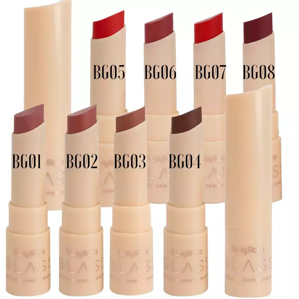 Batom Ruby Rose - Creamy Matte de Textura Cremosa, Acabamento Aveludado ...