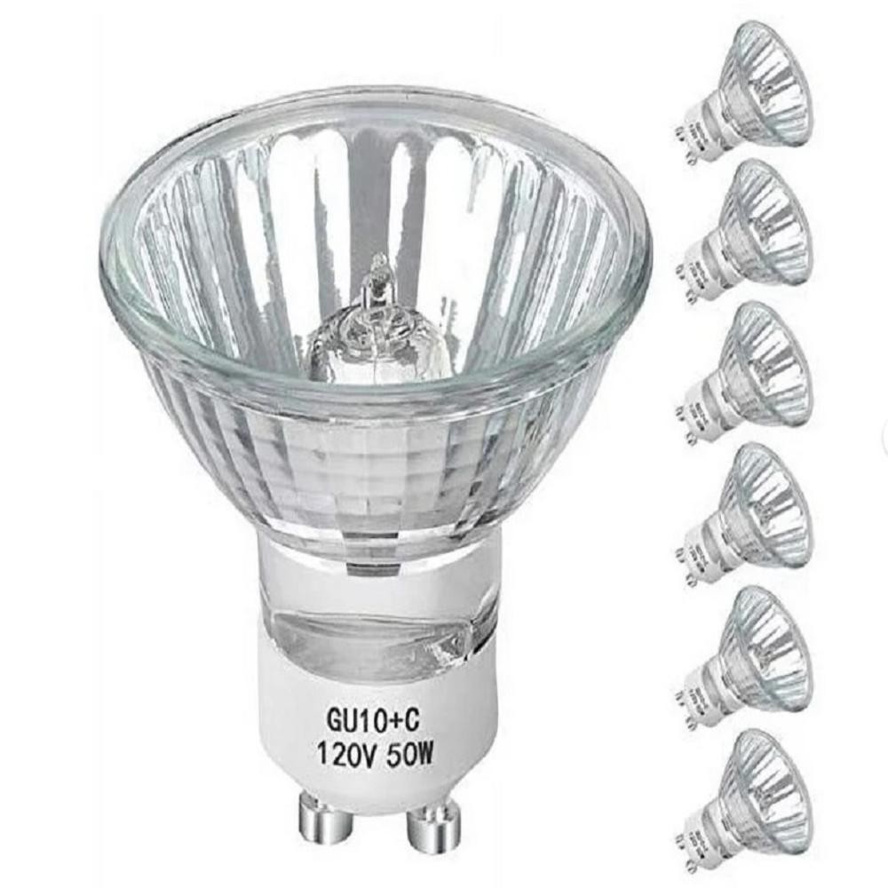 GU10 Lâmpadas Halógenas 50W 1 Pacote GU10 + C 120V 50W Com 2800k Branco ...
