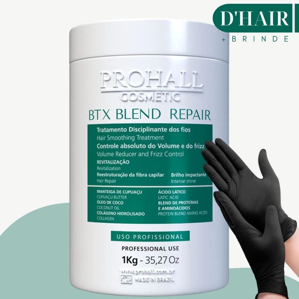 Botox Btx Blend Repair Sem Formol Orgânico 1kg Prohall Shopee Brasil