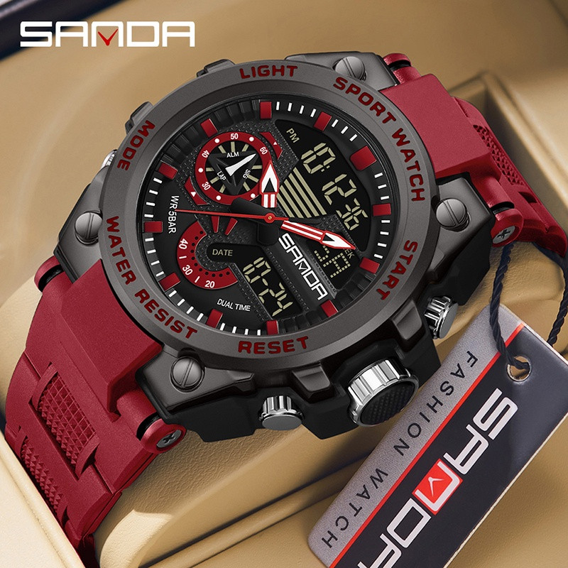 SANDA SD3302 Relógio Masculino Cool Outdoor-Multifuncional , À Prova D ...