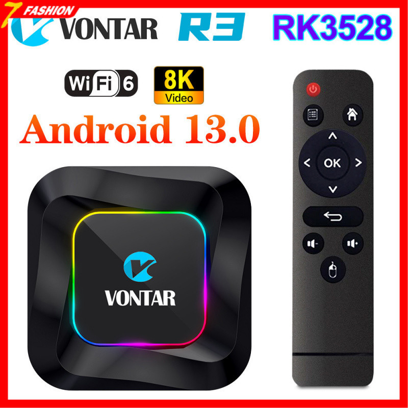 Reprodutor de Rede VONTAR R3 Android 13.0 box RK3528 8K Vídeo BT5.0 WI ...