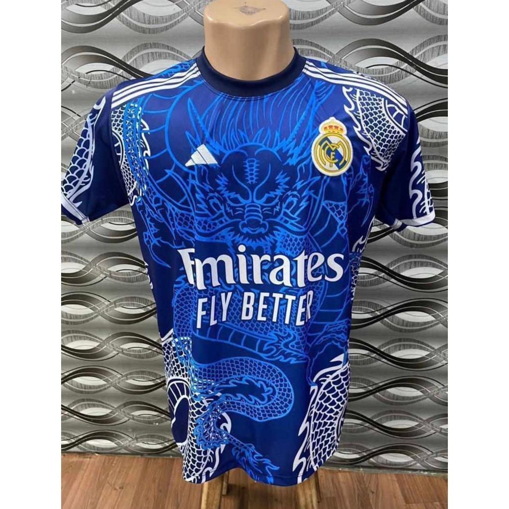 Camiseta do Real Madrid Dragão Azul Versão Torcedor Vini Jr. Nº7 ...