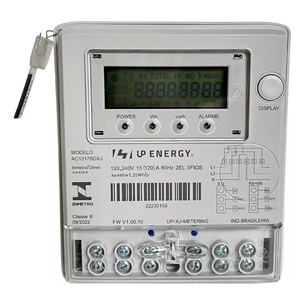 Medidor Bifásico Up Energy Ac1317bdxj (2el/3fios) | Shopee Brasil