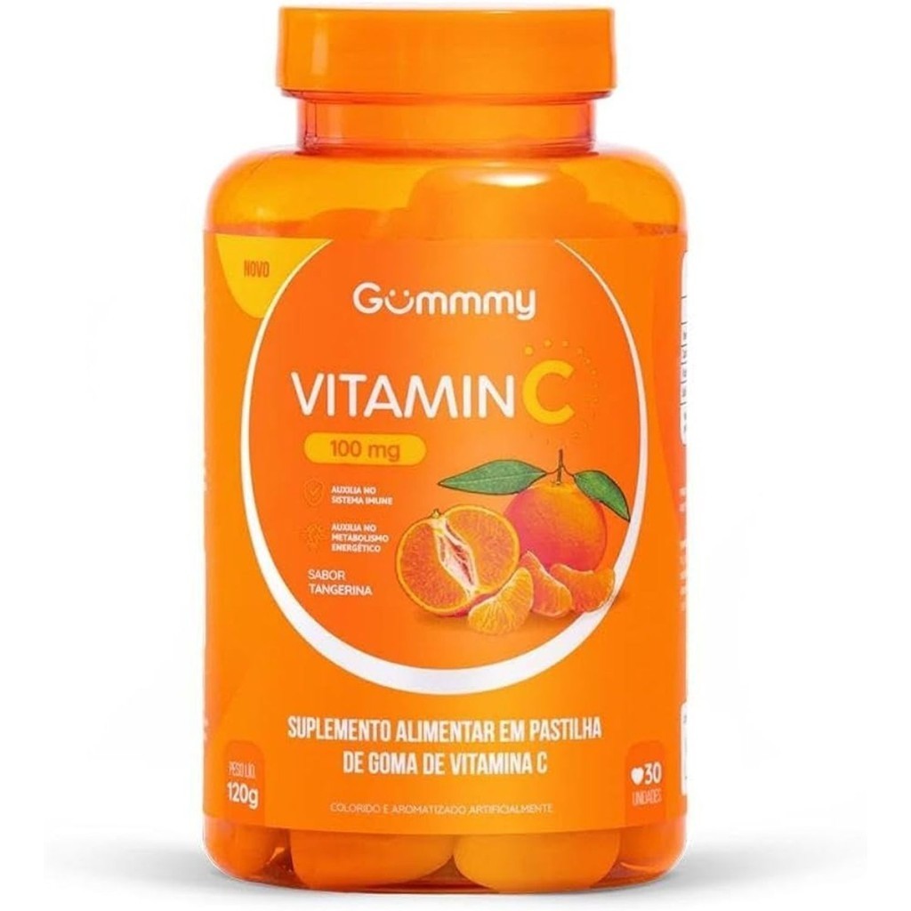 Gummy Vitamina C Sabor Tangerina Com 30 Gomas Original | Shopee Brasil