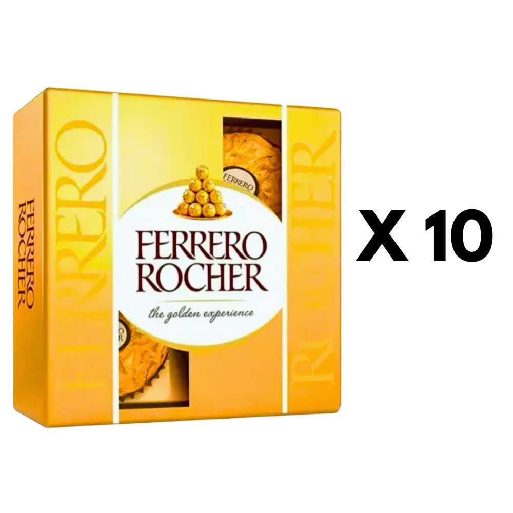 Kit Chocolate Ferrero Rocher T4 - 10 Caixas - 4 Bombons Cada | Shopee ...