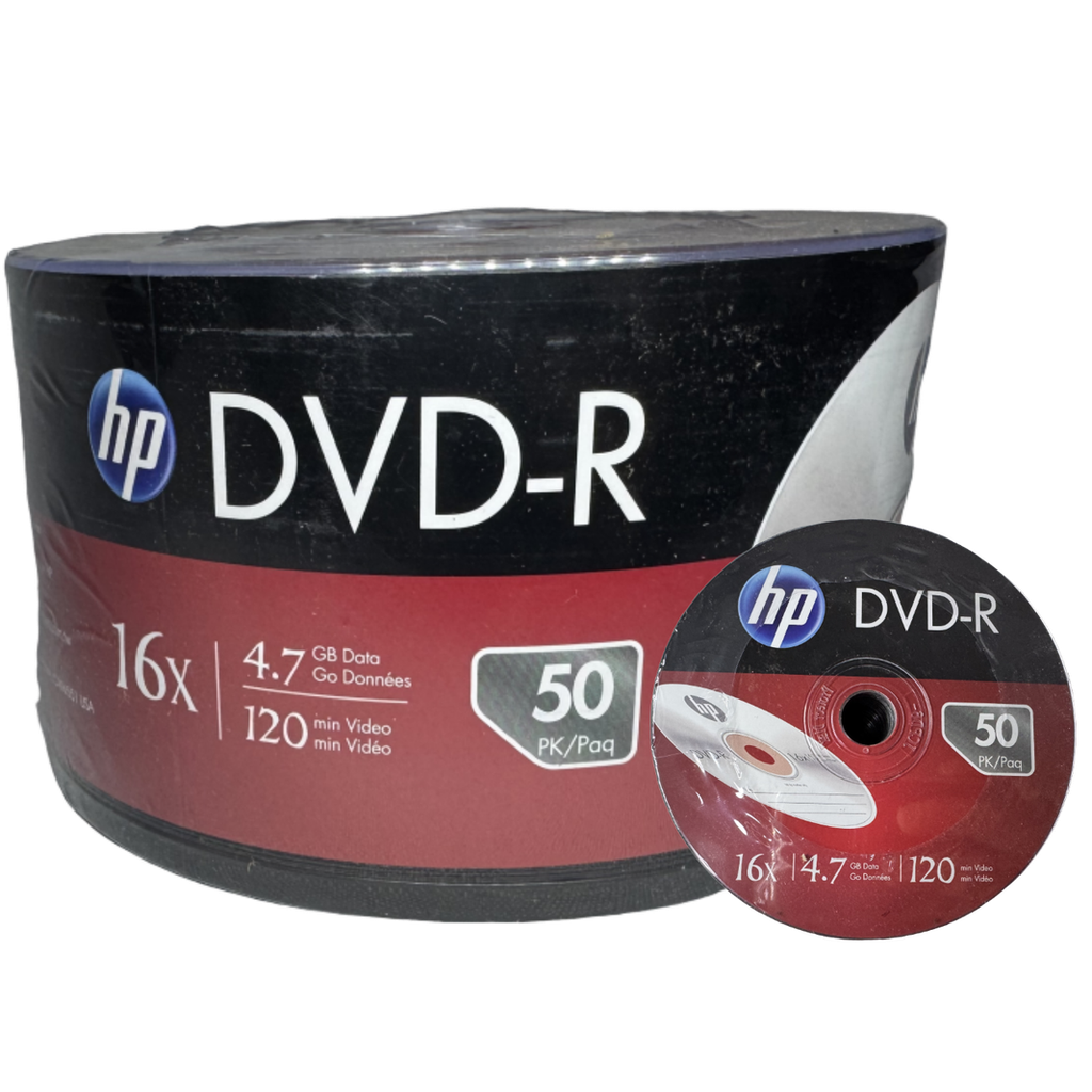 300 Undades Dvd-r 4.7gb 16x 120 Min Logo Hp Original | Shopee Brasil