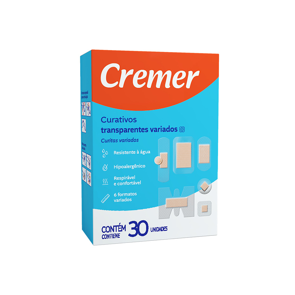 Curativos Variados 6 Formatos 30 Unidades Cremer | Shopee Brasil