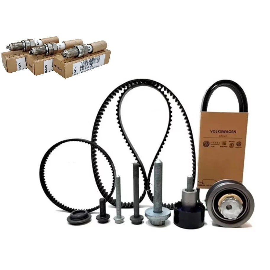 Kit correias, tensores e velas Volkswagen Polo 2018 a 2022 | Shopee Brasil
