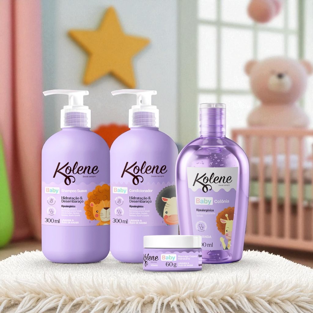 Kit Kolene Baby Completo – Shampoo, Condicionador, Água de Colônia e ...