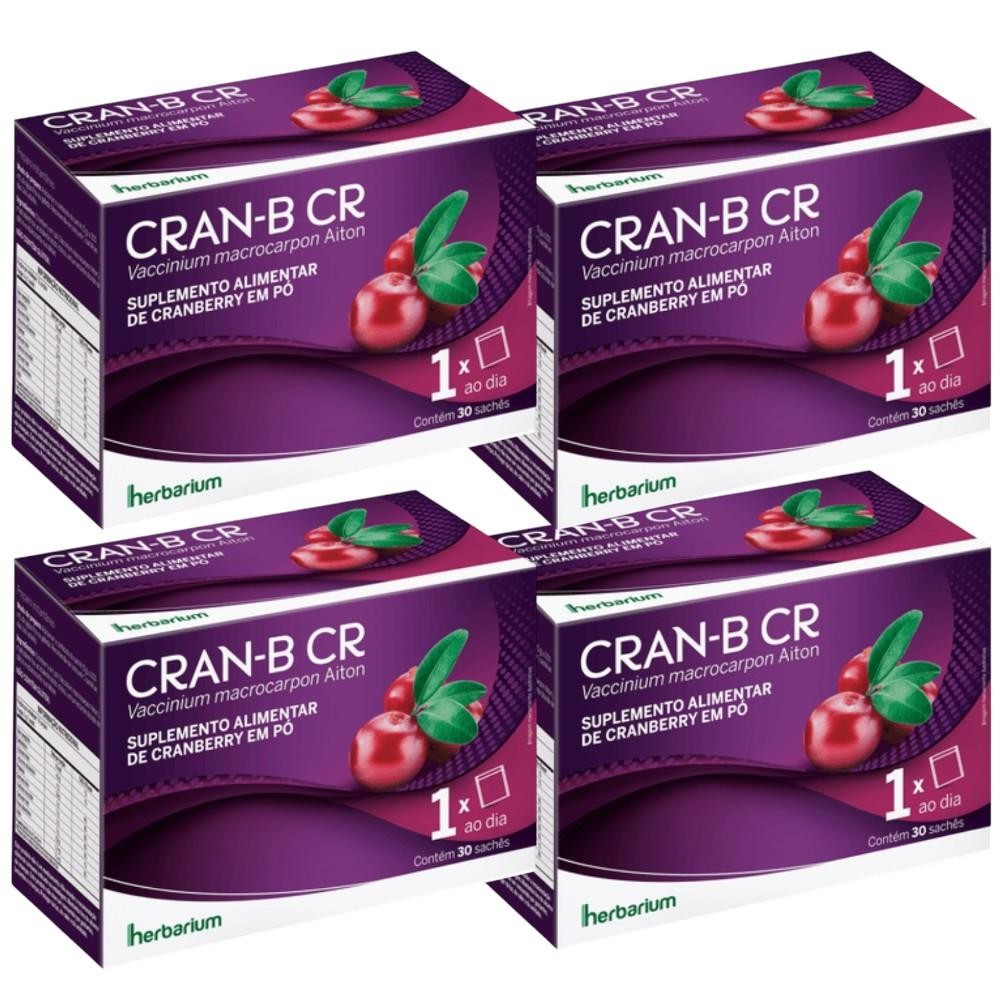 Kit Cran-B Cr Com 4 Caixas De 30 Sachês Cada | Shopee Brasil