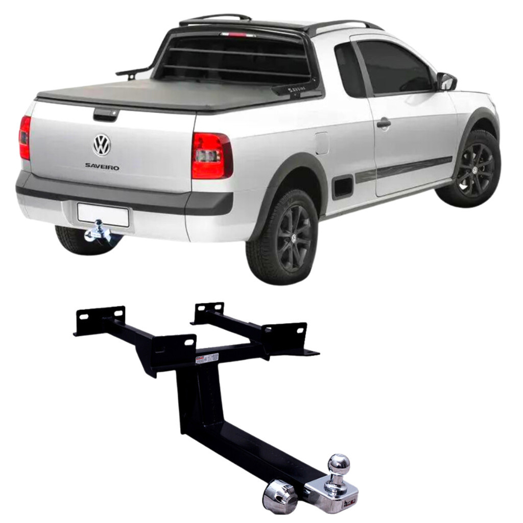 Engate Reboque Fixo Saveiro G5 G8 Aco Resistente Capacidade Carga 500kg ...