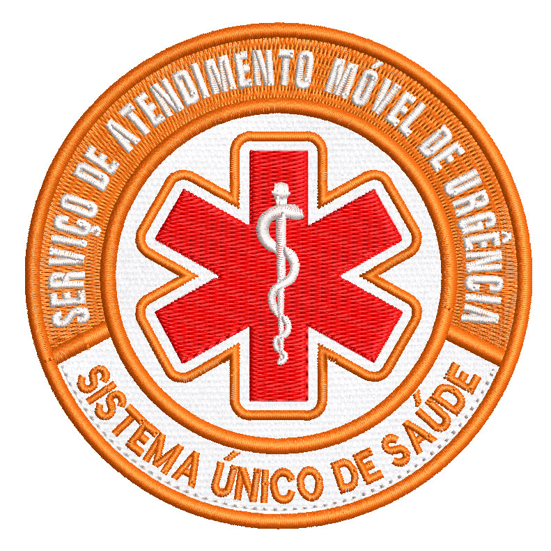 Patch Bordado SAMU - atendimento móvel de urgência 10cm | Shopee Brasil