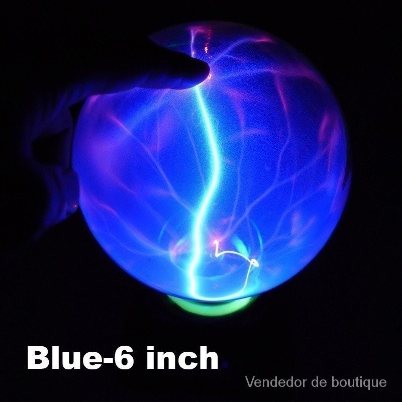 6 polegadas Magic Plasma Ball Lamp Interactive Magic Globe Touch Light ...