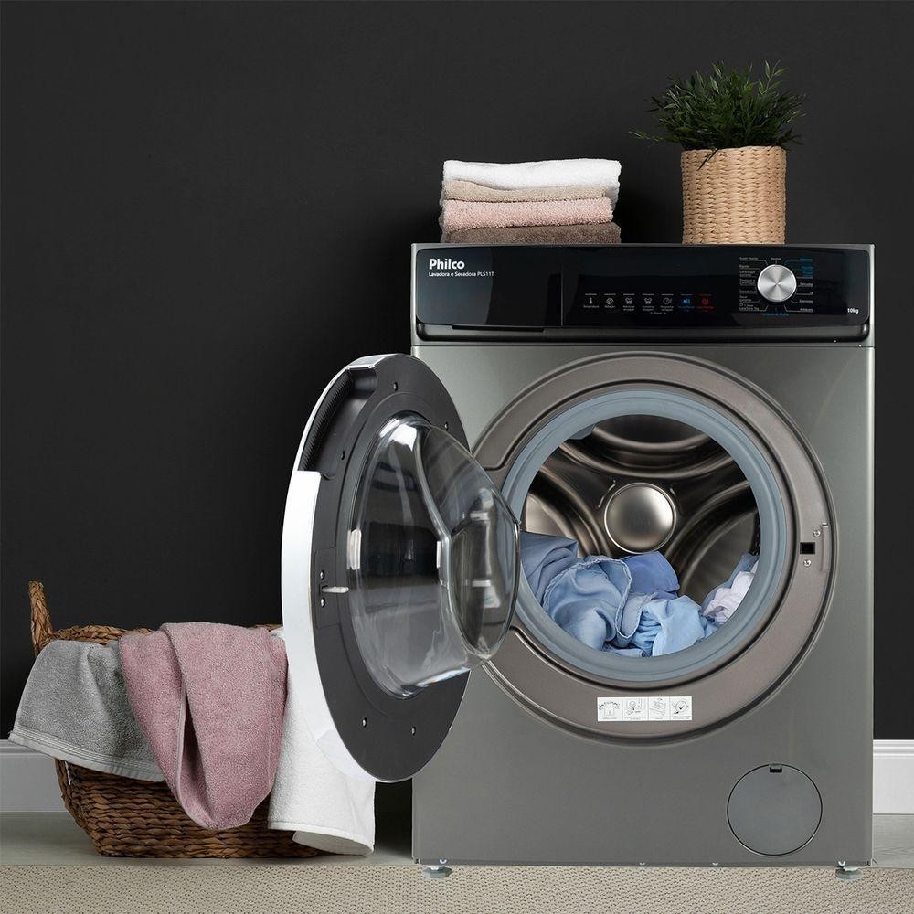 Lava e Seca Philco 16 Programas Eco Inverter 10Kg Inox PLS11T 220V ...