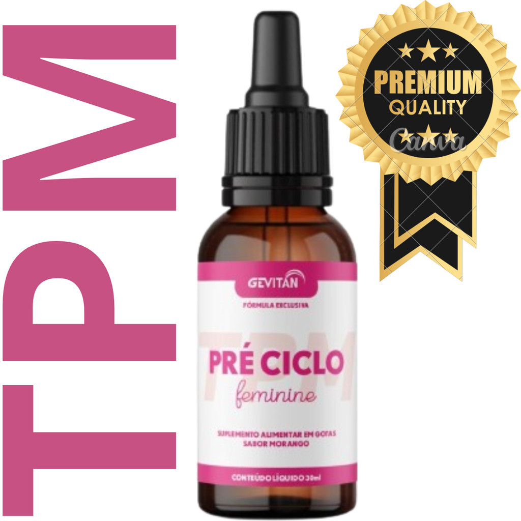 PRÉ CICLO Sintomas da TPM Suplemento Em Gotas Natural | Shopee Brasil