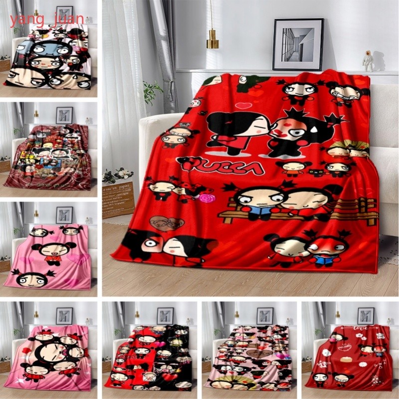 Boneca Chinesa Pucca Garu Cobertor 3D Impresso Fofo Anime Personagem ...