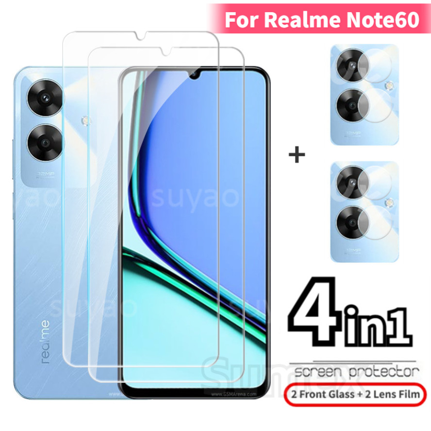 Vidro Temperado 4 Em 1 Para Realme Note 60 60x Note60 4G 2024 HD ...