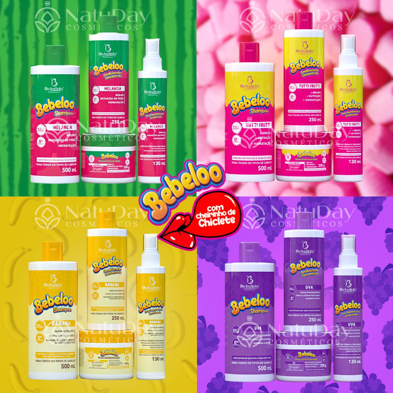 Kit Bebelo Tutti Frutti Uva Melancia Banana Bio Instinto (4 itens ...