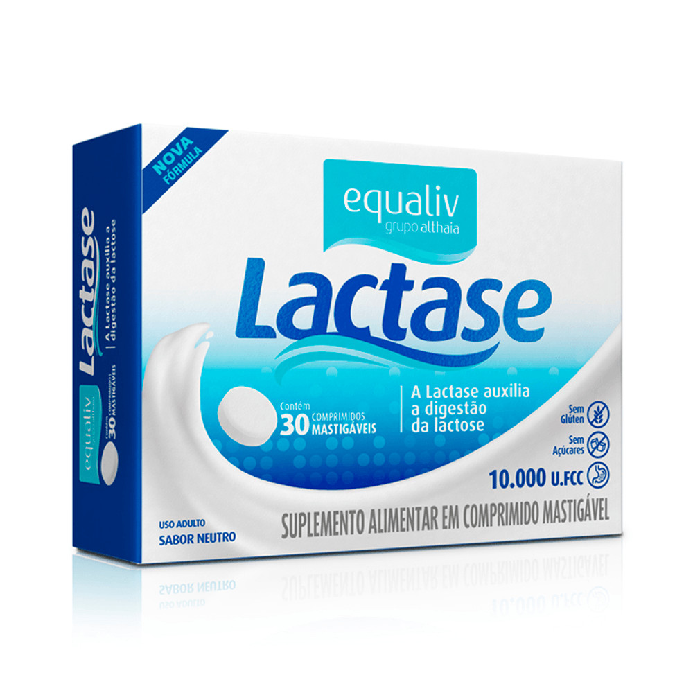 Lactase 10.000 U.FCC 30 Comprimidos - Equaliv | Shopee Brasil