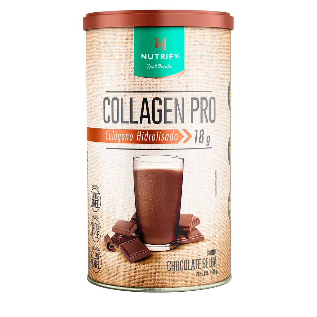 Collagen Pro Colágeno Hidrolisado Chocolate Belga Nutrify 450g | Shopee ...