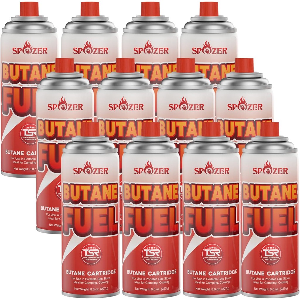 Butane Fuel Canister, 8oz Butane Canister, 227g Butane Gas For Camping ...