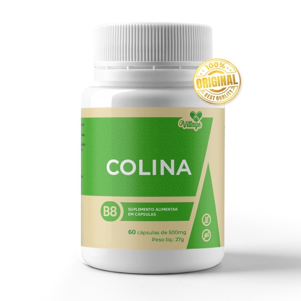 Colina Vitamina B8 C 60 Cápsulas Original Shopee Brasil